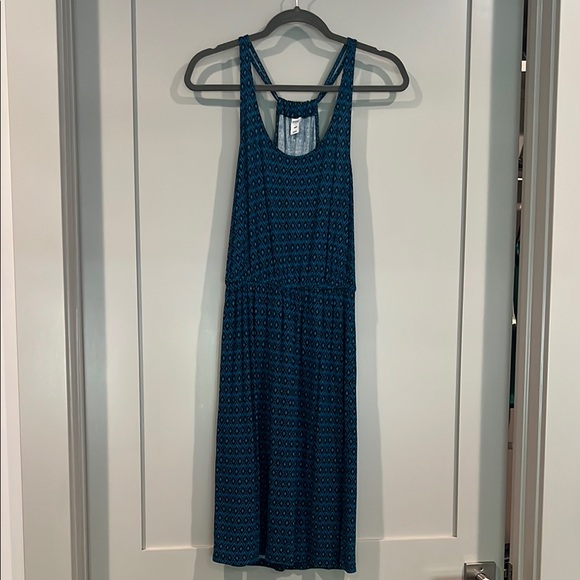Dresses | Blue Patterned Midi Dress | Poshmark